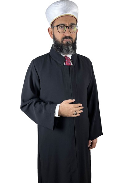 İcma Sade Imam Cübbe Namaz Cübbesi Çıtçıtlı Siyah - 1(S) İcma Sade Imam Cübbe Namaz Cübbesi Çıtçıtlı Siyah - 1(S)