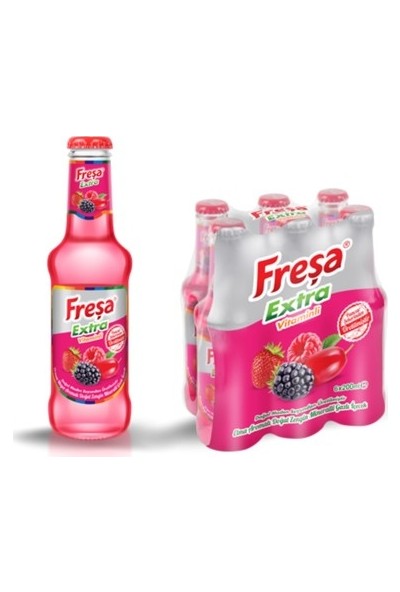 Freşa Extra Vitaminli Orman Meyve Aromalı Maden Suyu 6'lı 200 ml Freşa Extra Vitaminli Orman Meyve Aromalı Maden Suyu 6'lı 200 ml