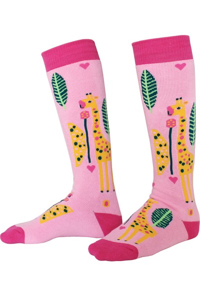 Myfeel Kalınlaştırılmış Havlu Kayak Çorabı - Pembe (Yurt Dışından)