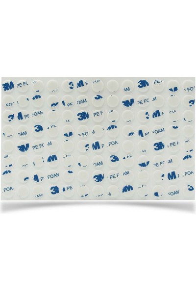 3m Çok Güçlü Akrilik Köpük Bant 100 Adet Hazır Kesim 10MM Çap