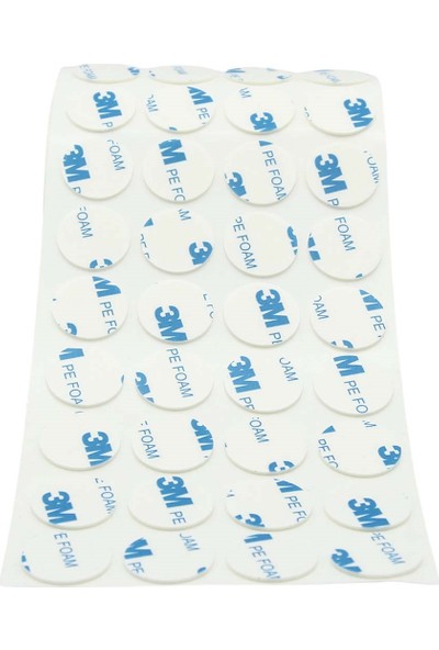 3m Çok Güçlü Akrilik Köpük Bant 100 Adet Hazır Kesim 20MM Çap