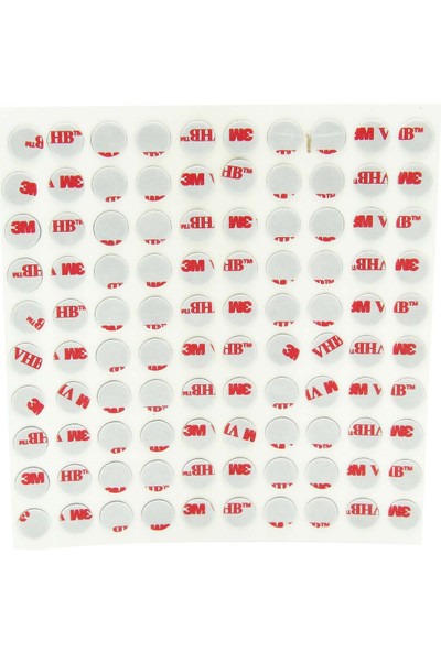 3m Vhb Çok Güçlü Çift Taraflı 100 Adet Hazır Kesim 10MM Çap