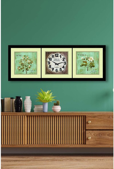 Fupe Shop Duvar Saati - 552456 - Dekoratif Duvar Saati Kanvas Tablo 100 x 40 x 4 cm Fupe Shop Duvar Saati - 552456 - Dekoratif Duvar Saati Kanvas Tablo 100 x 40 x 4 cm