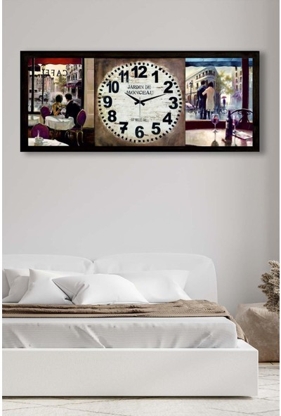 Fupe Shop Duvar Saati - 122893 - Dekoratif Duvar Saati Kanvas Tablo 100 x 60 x 4 cm Fupe Shop Duvar Saati - 122893 - Dekoratif Duvar Saati Kanvas Tablo 100 x 60 x 4 cm