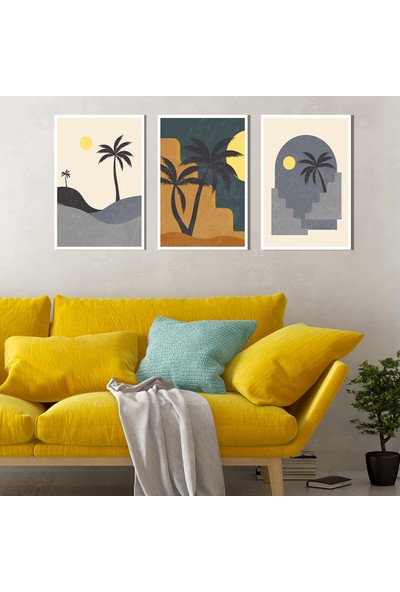 Durak Home Çerçeve Görünümlü Mdf Basklı Tablo Seti