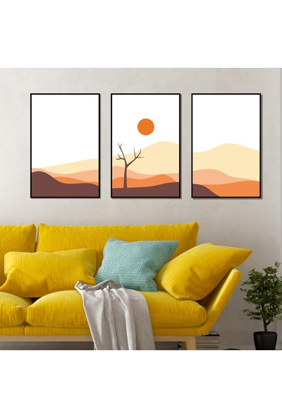 Durak Home Çerçeve Görünümlü Mdf Baskılı Tablo Seti