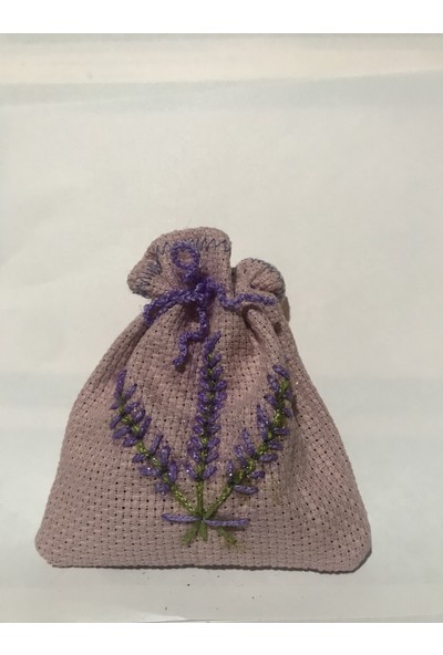 Ametist Lavanta Etamin Işlemeli Lavanta Kesesi