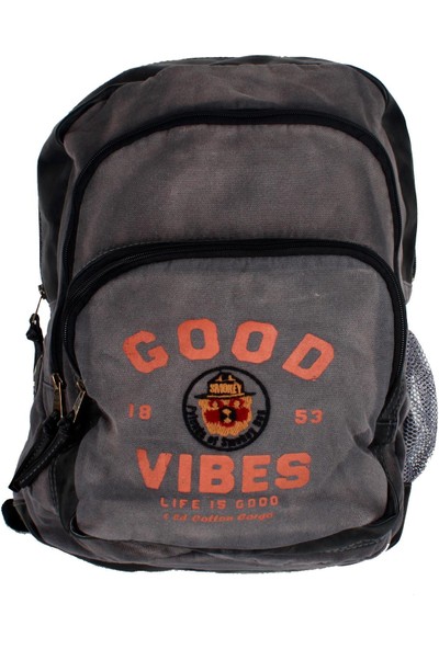 Old Cotton Cargo Sırt Çantasi 7184 Good Vibes Model-Gri Old Cotton Cargo Sırt Çantasi 7184 Good Vibes Model-Gri