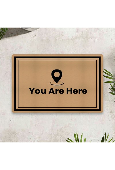 Vagonik You Are Here Dijital Baskılı 50 x 70 Cm. Dekoratif Çok Amaçlı Iç ve Dış Kapı Paspası Vagonik You Are Here Dijital Baskılı 50 x 70 Cm. Dekoratif Çok Amaçlı Iç ve Dış Kapı Paspası
