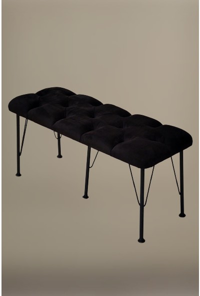 Zenas Metal Ayaklı Babyface Kumaş Puf & Tekli Bench