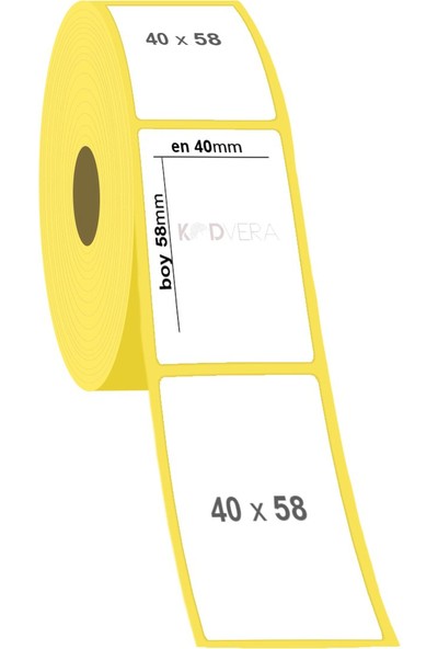 OEM Barkod Etiketi Termal Etiket Etiket Rulosu 500 Sarım
