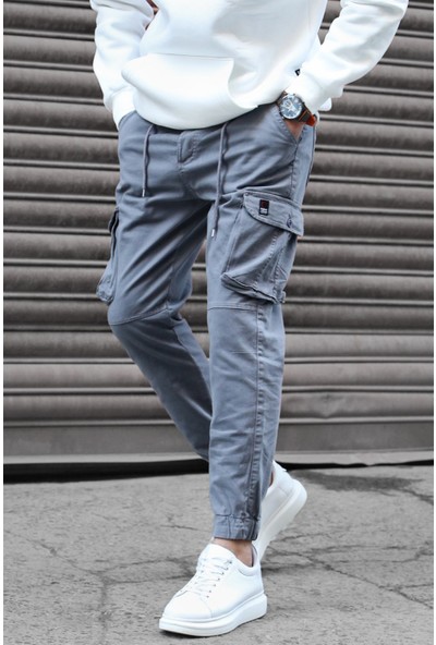 Madmext Erkek Füme Slim Fit Kargo Cep Pantolon 5695 Madmext Erkek Füme Slim Fit Kargo Cep Pantolon 5695