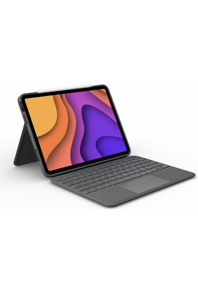 Logitech Slim Folio Touch iPad Air 10.9 inç 4. Nesil ile Uyumlu Klavyeli Kılıf - Koyu Gri