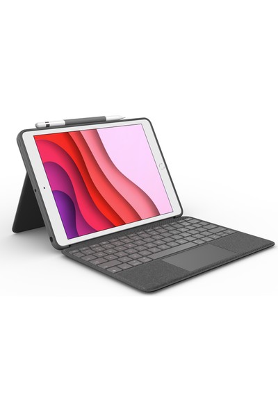 Logitech Combo Touch iPad 10.2 inç 7. ve 8. Nesil ile Uyumlu Çok Yönlü Klavyeli Kılıf - Gri Logitech Combo Touch iPad 10.2 inç 7. ve 8. Nesil ile Uyumlu Çok Yönlü Klavyeli Kılıf - Gri
