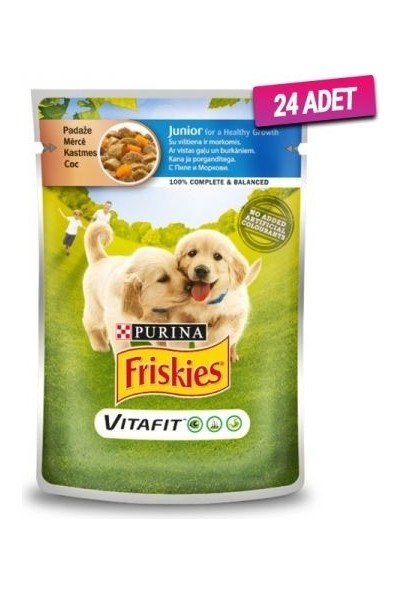 friskies 24 Adet - Friskies Junior Tavuklu Pouch Yavru Köpek Konservesi 100 gr friskies 24 Adet - Friskies Junior Tavuklu Pouch Yavru Köpek Konservesi 100 gr