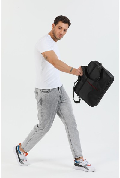 Çantaland 15.6 Inç Laptop ve Notebook Uyumlu, Siyah Evrak Çantası