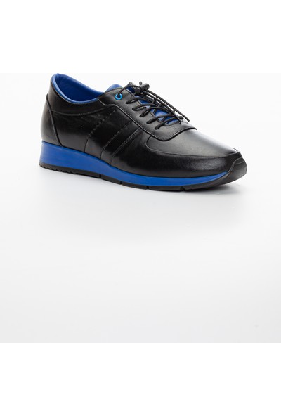 Erkek Sneaker Ayakkabı, Hakiki Deri Siyah Spor Ayakkabı