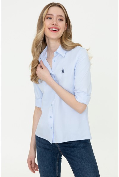 U.S. Polo Assn. Mavi Gömlek Uzunkol Basic 50253658-VR003 U.S. Polo Assn. Mavi Gömlek Uzunkol Basic 50253658-VR003