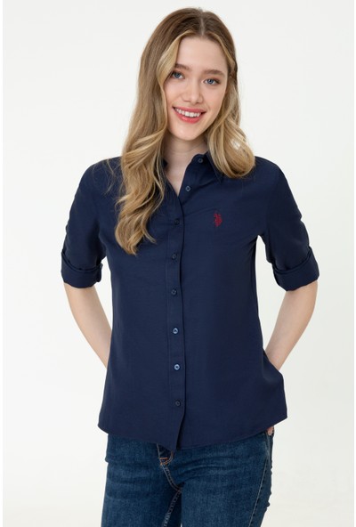 U.S. Polo Assn. Lacivert Gömlek Uzunkol Basic 50253658-VR033 U.S. Polo Assn. Lacivert Gömlek Uzunkol Basic 50253658-VR033