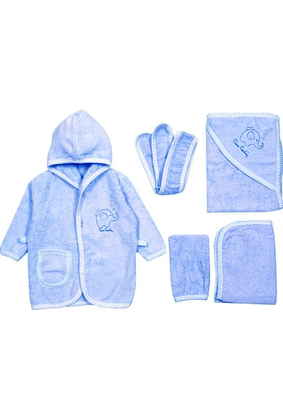 Pierre Cardin Baby 4 Parça Bebek Bornoz Havlu Seti Pierre Cardin Baby 4 Parça Bebek Bornoz Havlu Seti