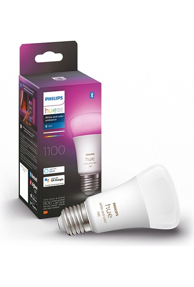 Philips Hue 75W Renkli Akıllı Ampul E27 Bluetooth Özellikli