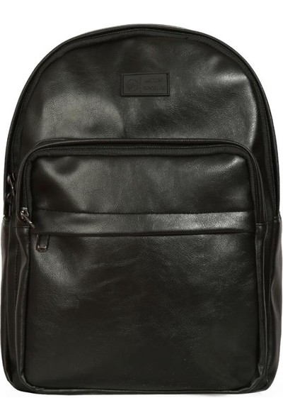 Moon Sports Moonsports Stain Deri Sırt Çantası Siyah Çanta