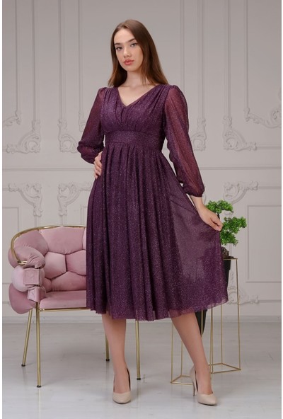 Jomoti Simli Tüllü Kadın Abiye Jomoti Simli Tüllü Kadın Abiye