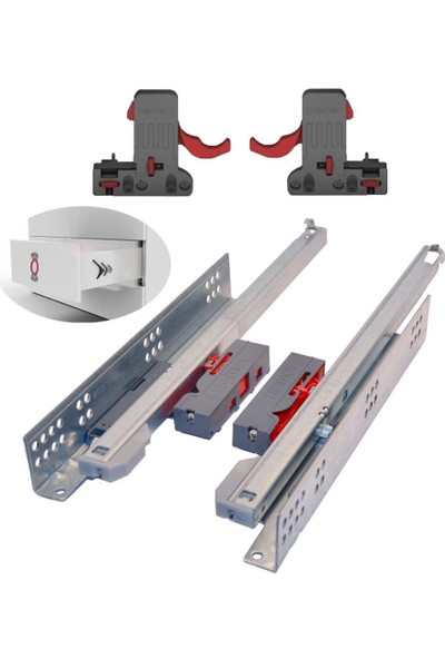 Samet Tek Açılım Push Open( Bas- Aç) Ray 400 mm