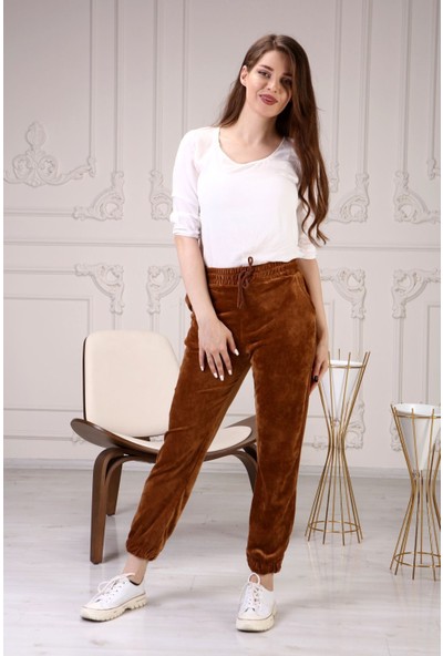 Jomoti Kadife Paça Lastikli Eşofman Altı