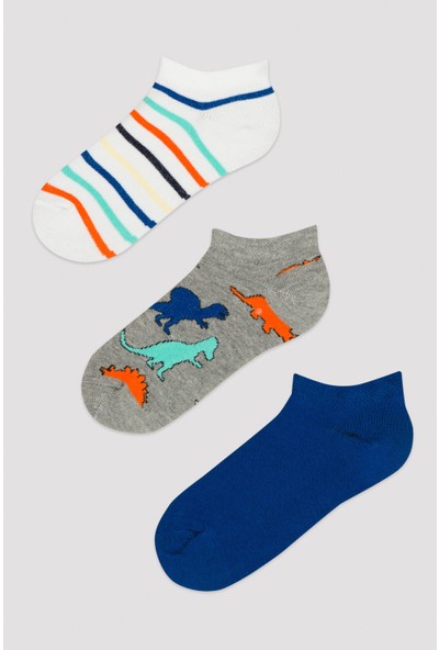 Penti Mix Dino Lovers 3lü Patik Çorap Penti Mix Dino Lovers 3lü Patik Çorap