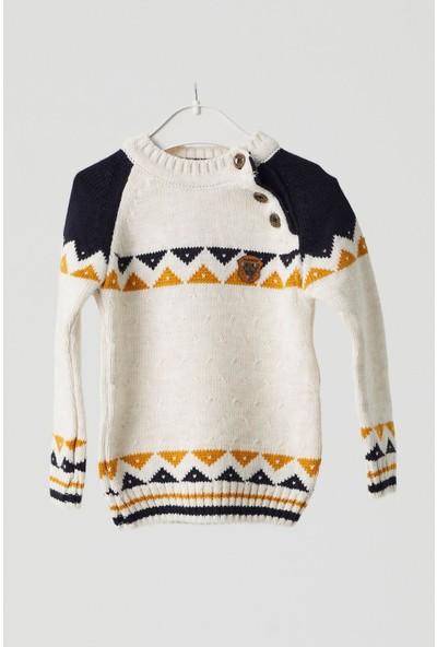 Jomoti Robası 3 Düğmeli Kazak