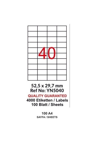 Yelken Ref No: 5040 52,5 x 29,7 mm Beyaz Yelken Ref No: 5040 52,5 x 29,7 mm Beyaz