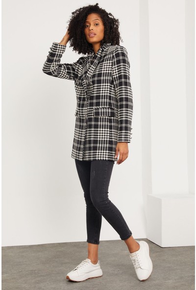 Jomoti Desenli Kruvaze Ceket