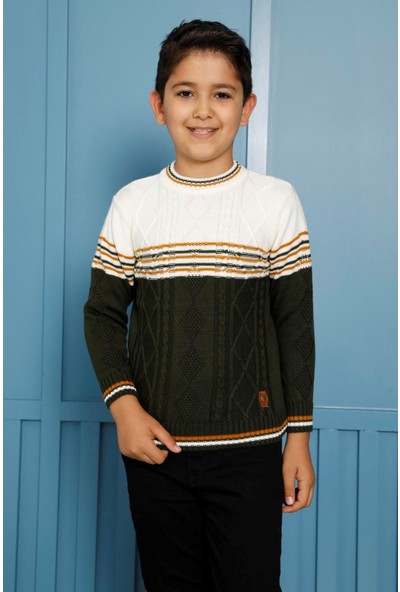 Jomoti Çizgili Erkek Triko Kazak