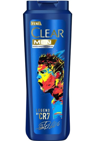 Clear Men Şampuan 600ML x 4 Adet Cr7-Ronaldo