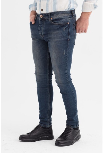 Tunahan Erkek Giyim Slimfit Kesim Likralı Dar Paça Kot Pantolon-Lacivert-Gri Tunahan Erkek Giyim Slimfit Kesim Likralı Dar Paça Kot Pantolon-Lacivert-Gri