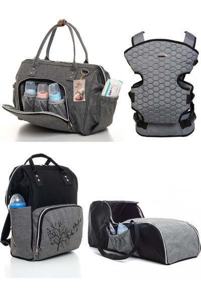 Sahra Bebek Elegance 4'lü Büyük Taşıma Seti-Portbebe, Kanguru, Bebek Bakım Sırt ve Omuz Çantası Sahra Bebek Elegance 4'lü Büyük Taşıma Seti-Portbebe, Kanguru, Bebek Bakım Sırt ve Omuz Çantası