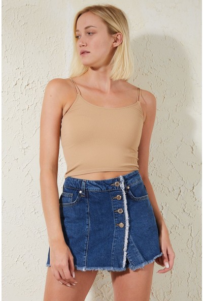 Aymeravm Lastikli Crop Top