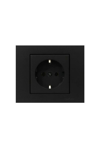 Siyah Grano Priz 12 Adet (Çerçeve Dahil ) Siyah Grano Priz 12 Adet (Çerçeve Dahil )