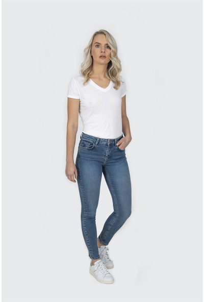 Denim Trip Nelly Kadın Skinny Fit Normal Bel Dar Paça Açik İndigo Jean Pantolon Denim Trip Nelly Kadın Skinny Fit Normal Bel Dar Paça Açik İndigo Jean Pantolon