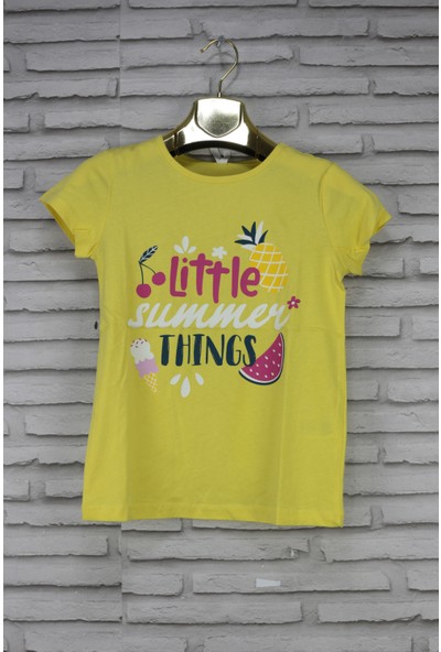 Dyg Kız Çocuk Sarı Ananas Baskılı T-Shirt