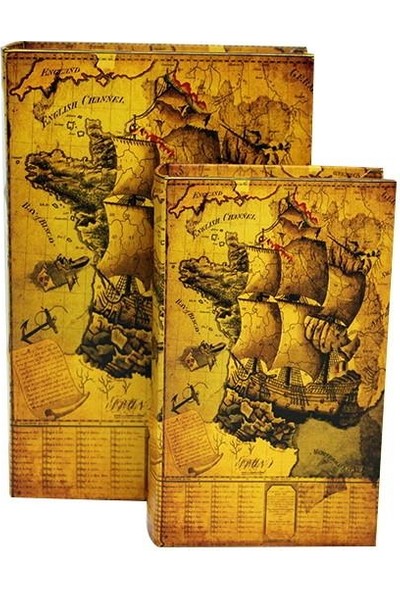 Esilay Shop Kutu Kitap Harita 2'li Set Dekoratif Hediyelik Esilay Shop Kutu Kitap Harita 2'li Set Dekoratif Hediyelik