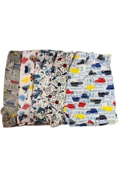 Tutku Erkek Çocuk Çok Renkli Desenli Baskılı Elastan Likralı Pamuk Boxer 6'lı Tutku Erkek Çocuk Çok Renkli Desenli Baskılı Elastan Likralı Pamuk Boxer 6'lı