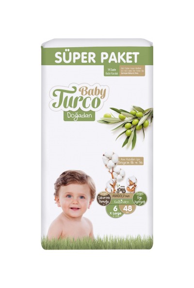 Baby Turco Doğa Spr 3lü Jumbo Xl 6 Numara 48 Adet Baby Turco Doğa Spr 3lü Jumbo Xl 6 Numara 48 Adet