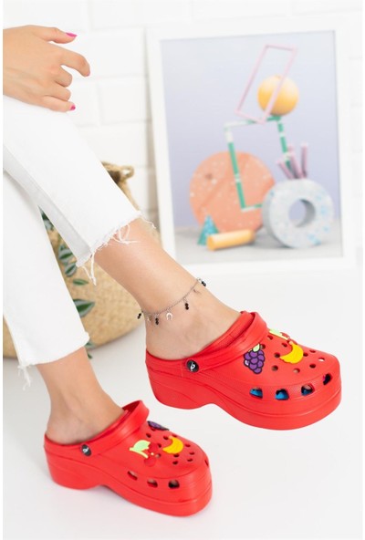 Chie Collection Holvis Kırmızı Terlik/sandalet