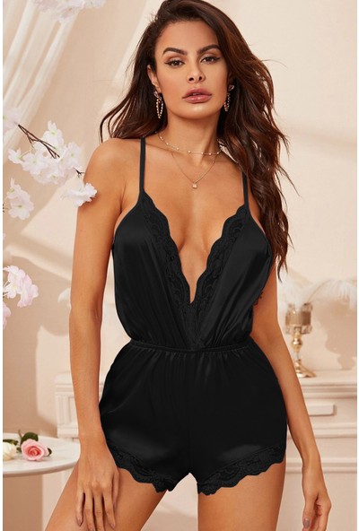 Eminna Kadın Saten Babydoll Fantezi Gecelik Eminna Kadın Saten Babydoll Fantezi Gecelik