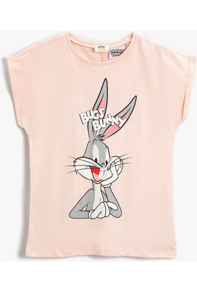 Koton Kız Çocuk Bugs Bunny Lisanslı Baskılı Tişört Pamuklu