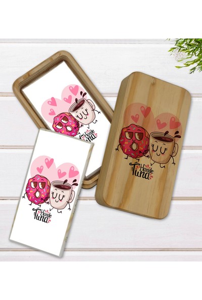 BK Kişiye Özel Sevgililer Günü Dikdörtgen Tasarım Ahşap Kutuda Nestle Damak Antep Fıstıklı Çikolata 2X70 gr -131 BK Kişiye Özel Sevgililer Günü Dikdörtgen Tasarım Ahşap Kutuda Nestle Damak Antep Fıstıklı Çikolata 2X70 gr -131