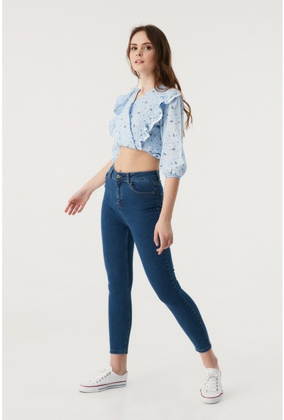 FullaModa Yüksek Bel Skinny Jean