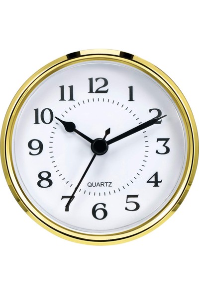 Veeki 3-1 / 2 Inç (90 Mm) Kuvars Saat Fit-Up/ınsert, Arap Rakamlı, Kuvars Hareketli (Altın Çerçeve) (Yurt Dışından)